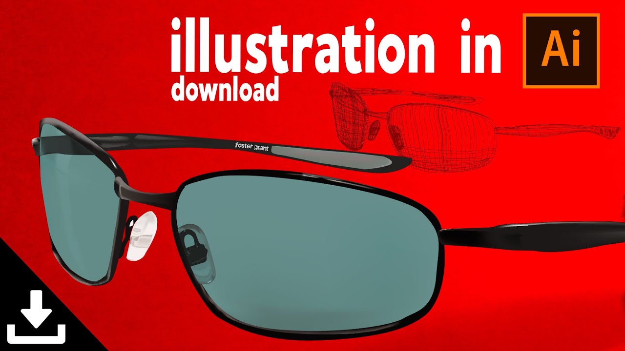 Sport Glasses Illustration in Adobe Illustrator cc | Free Vector to Download