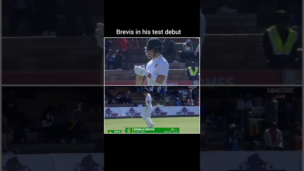 Dewald brevis on his test debut 51 run 41 ball