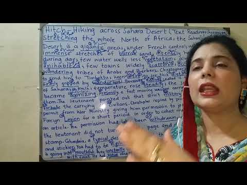 2.Hitch Hiking Across Sahara Desert Text and Synonyms