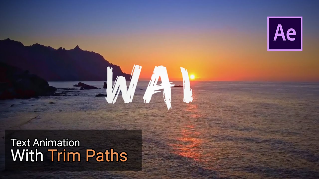 Text Animation With Trim Paths - After Effects Tutorial