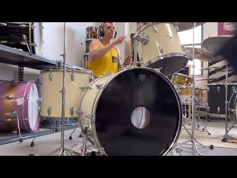 1980s Pearl M-Series "Pure White" Drum Kit | Reverb