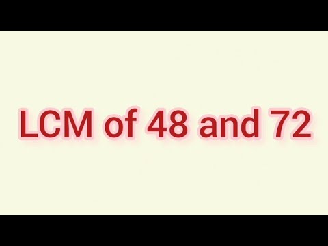 LCM of 48 and 72 | Learnmaths