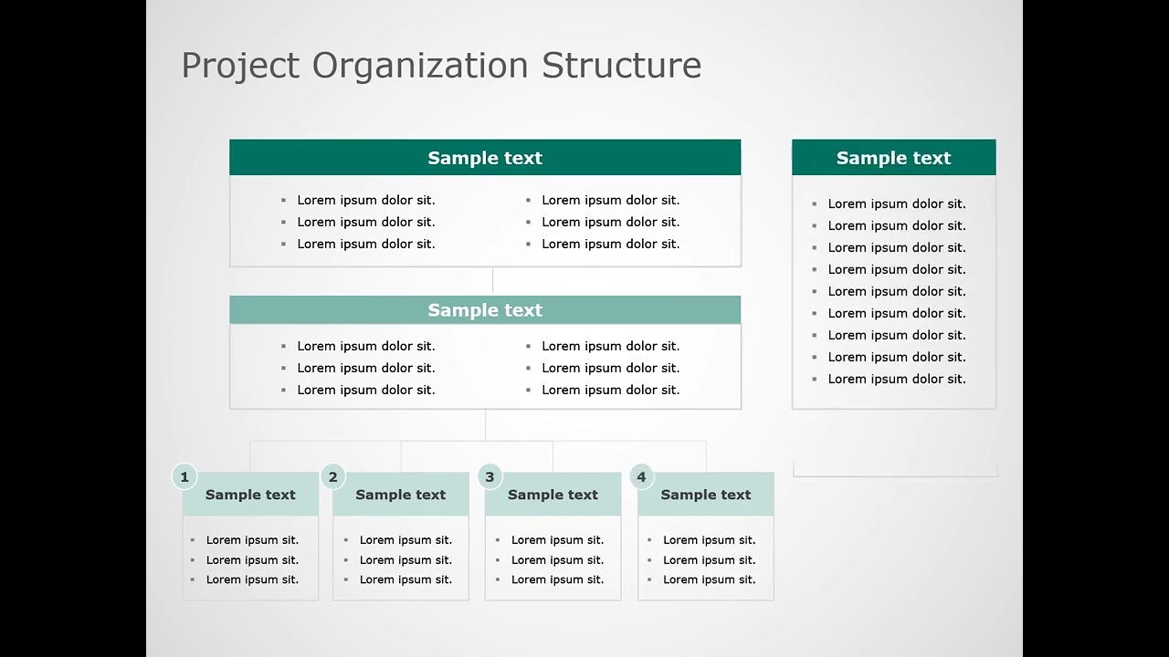 Animated Project Organization Structure PowerPoint Template | SlideUpLift