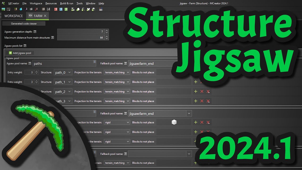 Structure Jigsaw Feature | MCreator 2024.1