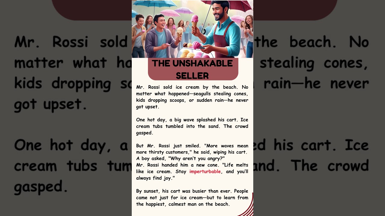 Imperturbable | The Unshakable Seller #stroyoftheday #learnenglish #learnenglishthroughstory
