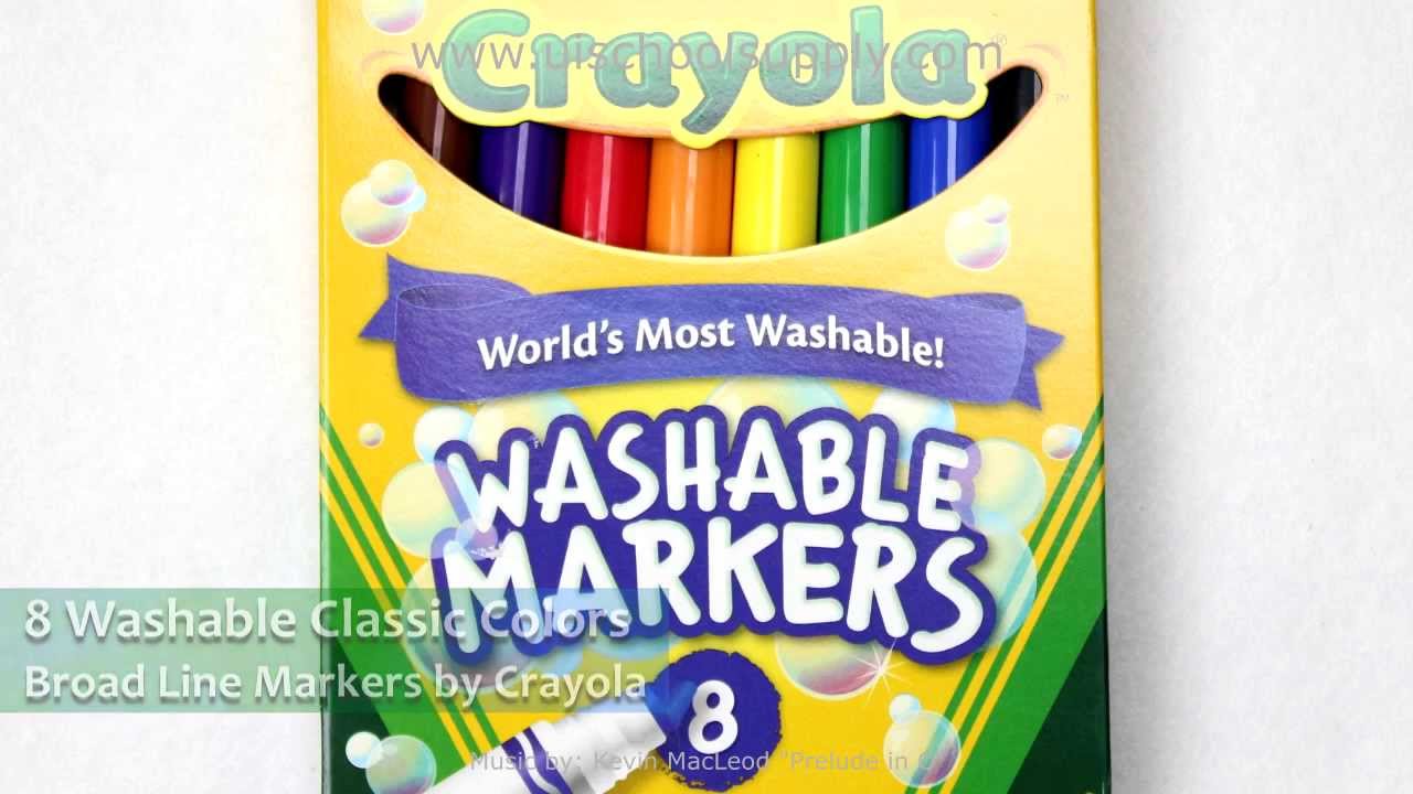8 Washable Classic Markers by Crayola 28 7808 0 225