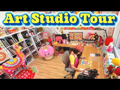 Art Studio Tour ★ Inside my Colorful DREAM Art Space