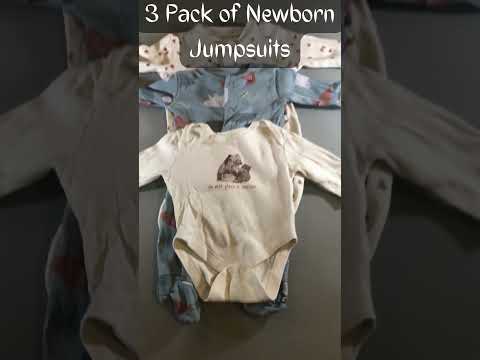 3 Pack Newborn Baby Boy Girl Jumpsuit Romper Bodysuit Outfit Winter Warm Clothes