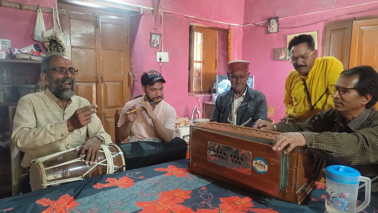 My son Chintu's  birthday.Nandaji , Naveenda Nayal ji , Yogesh & me.