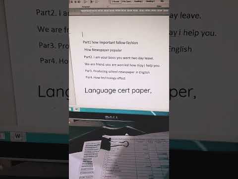 Complete paper language cert