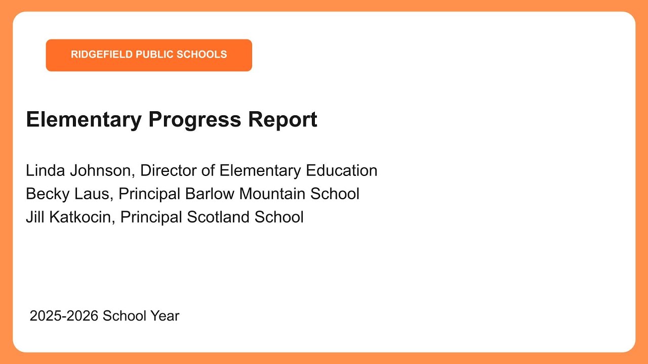 Elementary Progress Report