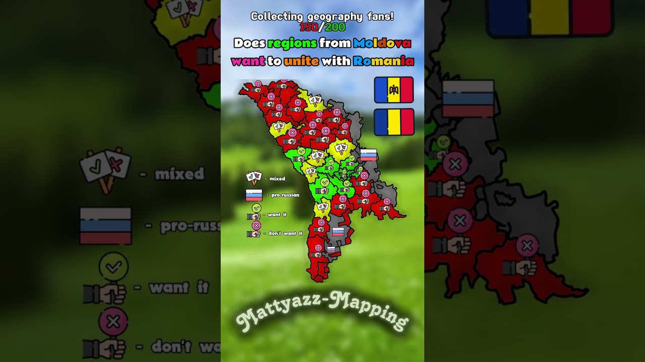 Does regions from Moldova want to unite with Romania  #europe  #mapping #geography #moldova