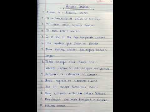 10 Lines Essay On Autumn Season In English
