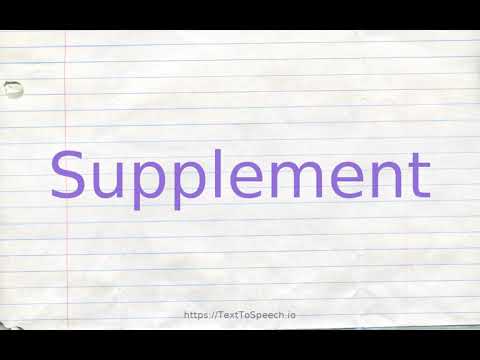 How to pronounce supplement