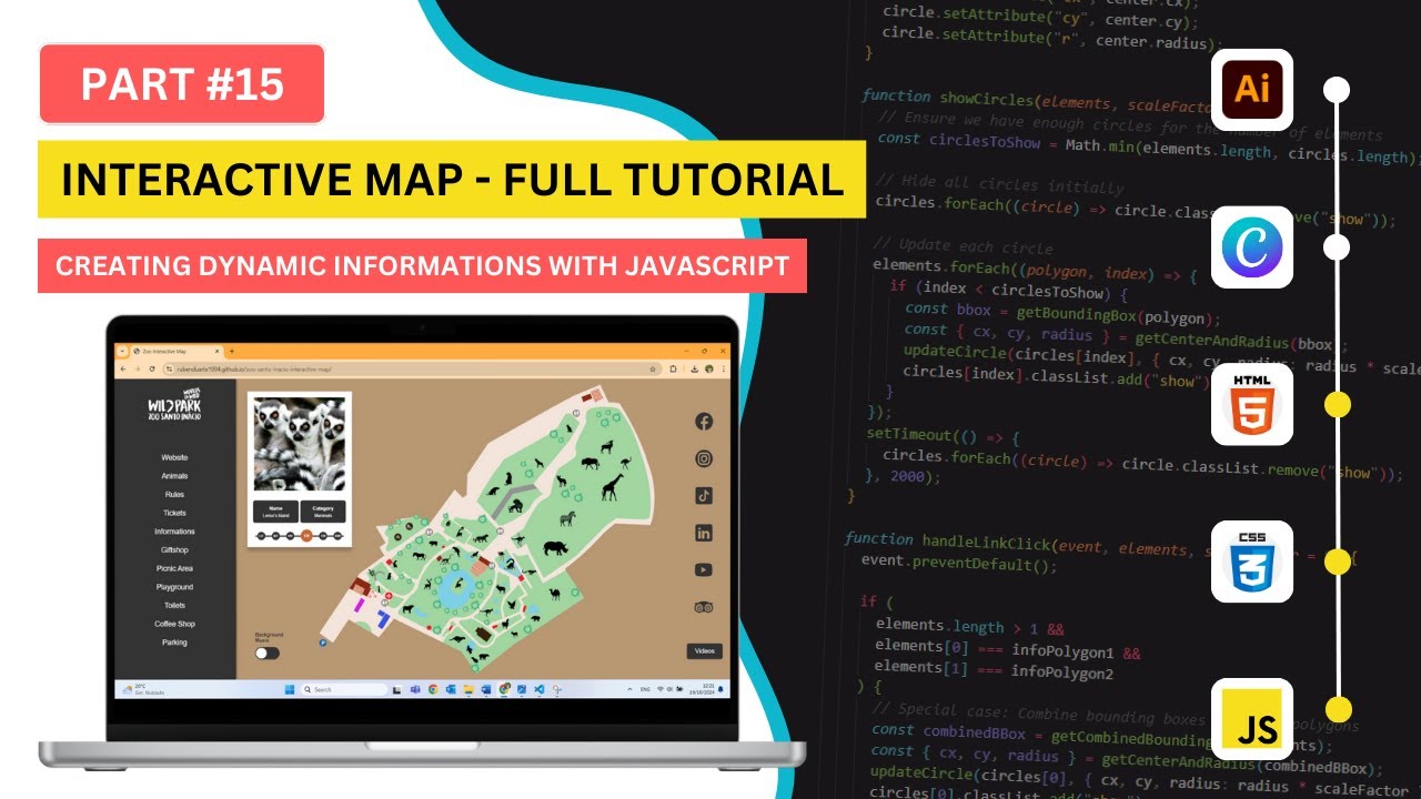 PART 15 - INTERACTIVE MAP TUTORIAL 🔴 CREATING DYNAMIC INFORMATIONS WITH JAVASCRIPT