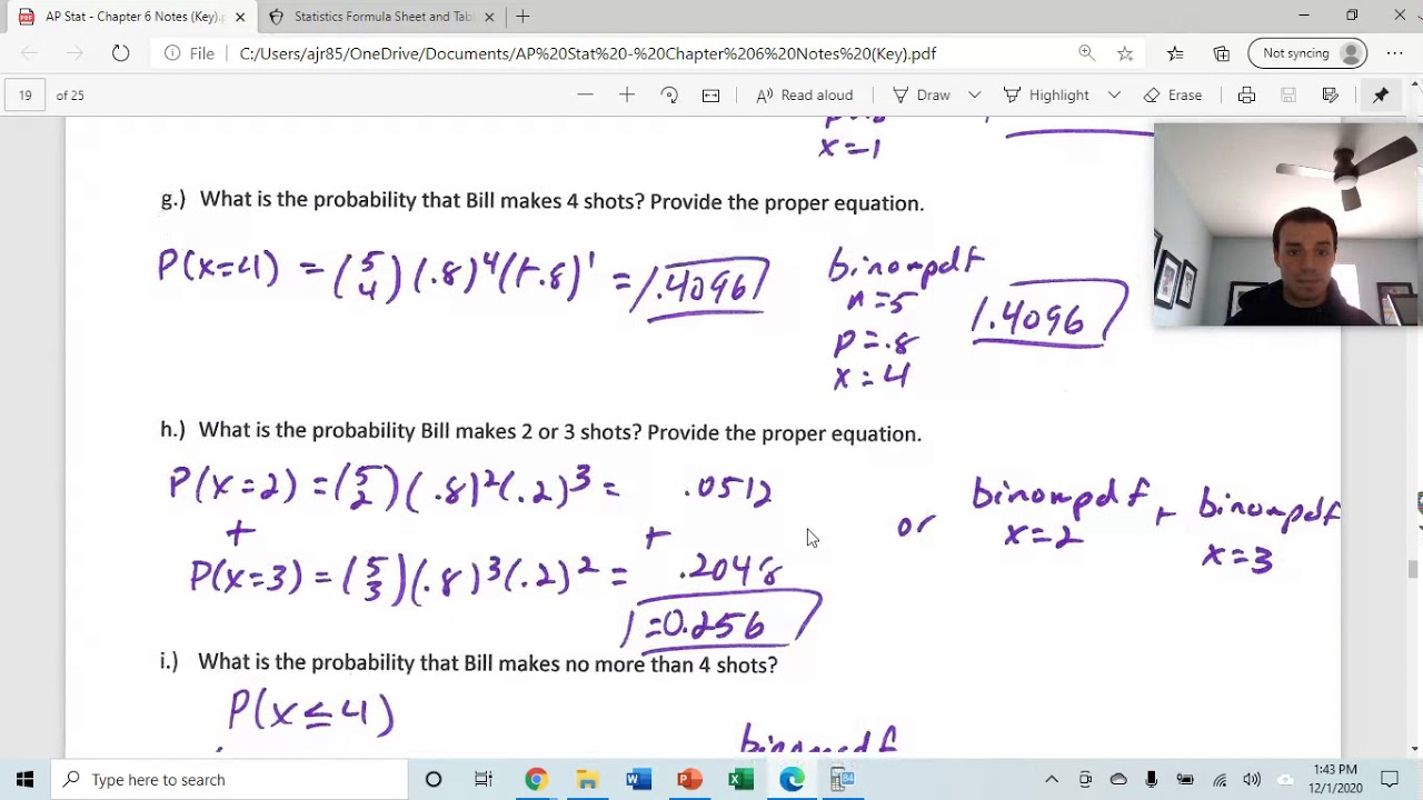 AP Stat - 6.3 Binomial & Geometric Distributions
