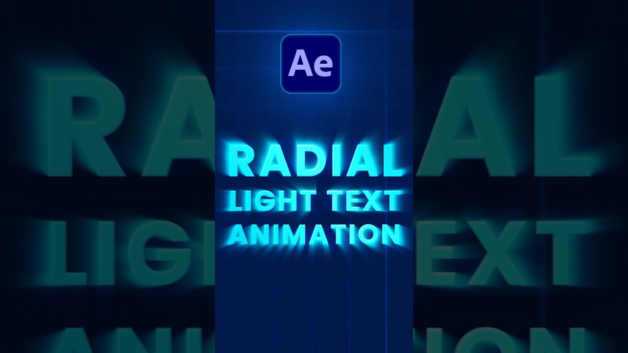 shine through text animation | radial light text | #tutorial #aftereffects