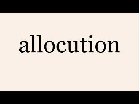 allocution
