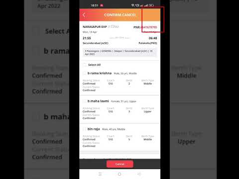 How to Cancel Train Ticket | How to Partially Cancel the Train Tickets | Cancel Ticket in IRCTC APP