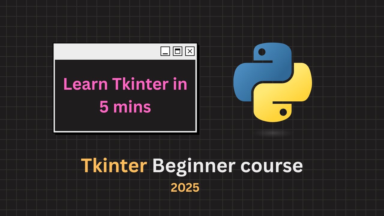 Python Tkinter GUI tutorial. Learn basic Tkinter in 5 mins (beginner's tutorial)