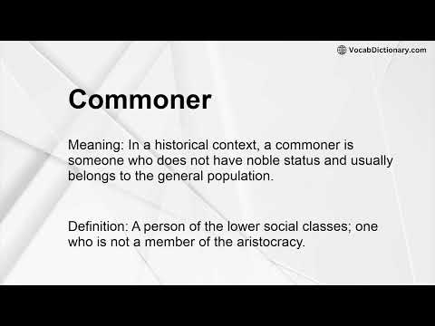 Commoner Meaning