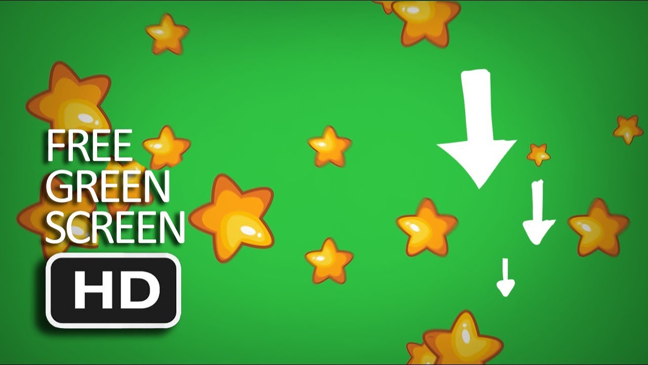 Free Green Screen - Stars Falling
