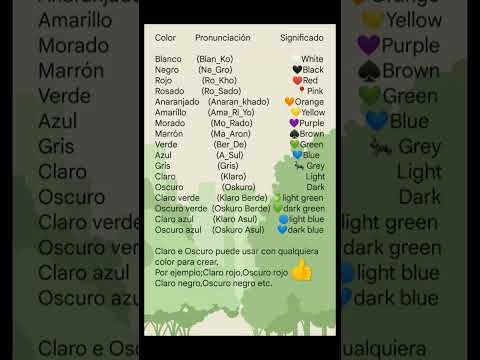los nombres de los colores en español