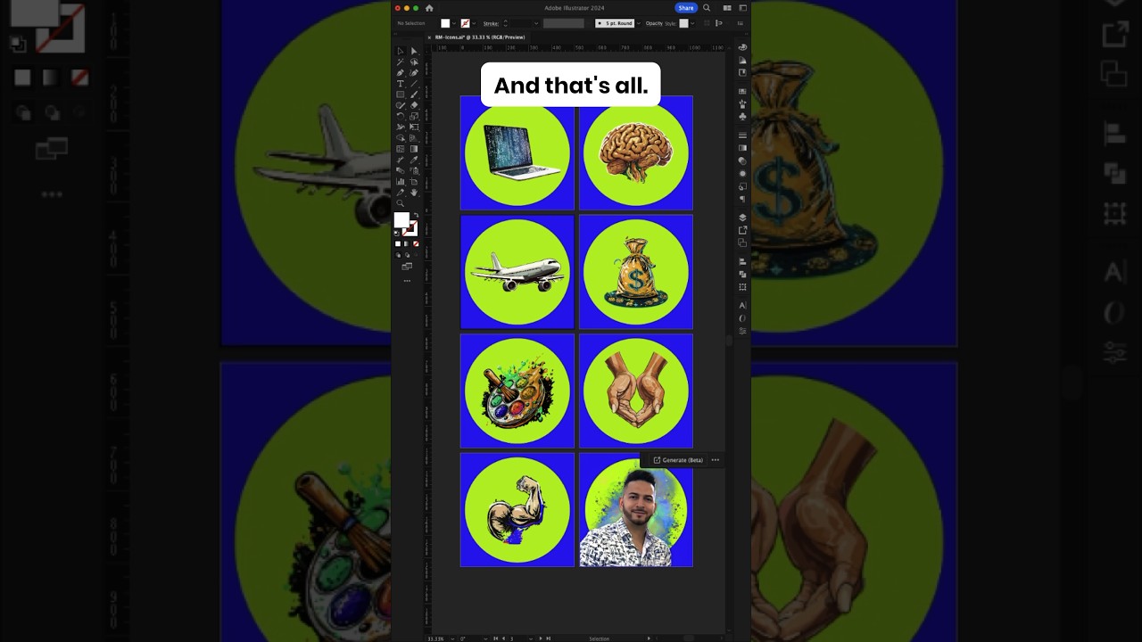 Generate AI Vector Icons with @Adobe Illustrator 🎨! #creative #ai #vector