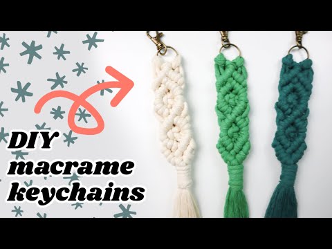 Macrame Diamond Keychain DIY (Easy Tutorial for Beginners!)