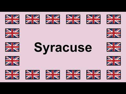 Pronounce SYRACUSE in English 🇬🇧