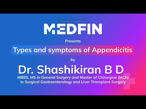 Types and Symptoms of Appendicitis