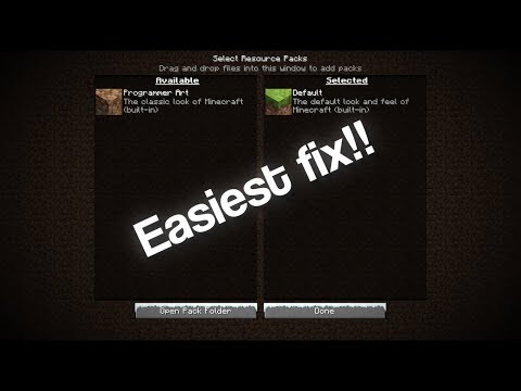 How to fix texturepacks not showing up (all versions!!)