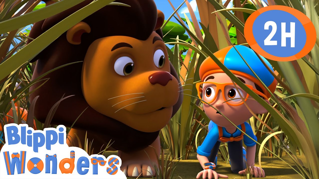 Lions | Blippi Wonders | Preschool Learning | Moonbug Tiny TV