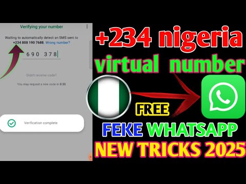 Get +234 nigeria Number For Whatsapp | How to create Fake Whatsapp Account 2025