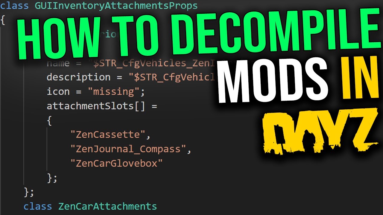 How to extract .pbo files to decompile DayZ mods