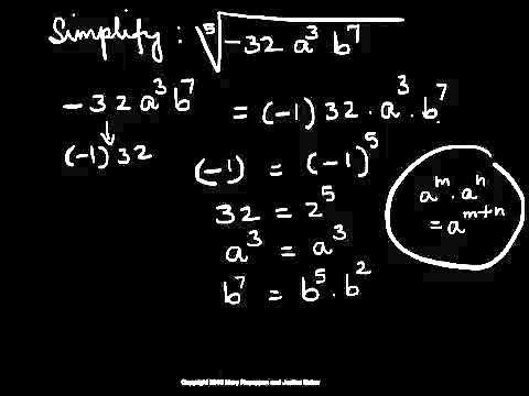 Simplify Radical Expression - Fifth Root with Negative and Variables