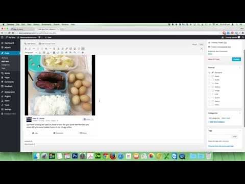 How to embed facebook post update on wordpress.org