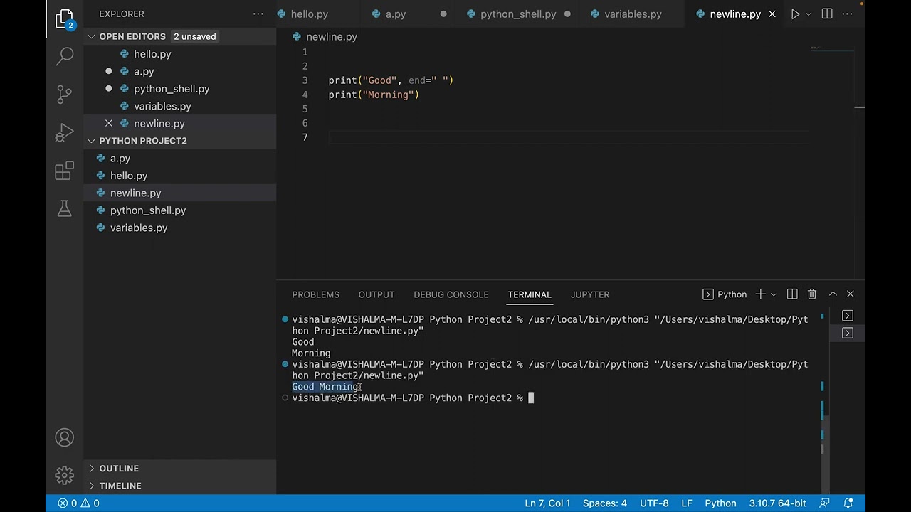 How to print without newline in Python