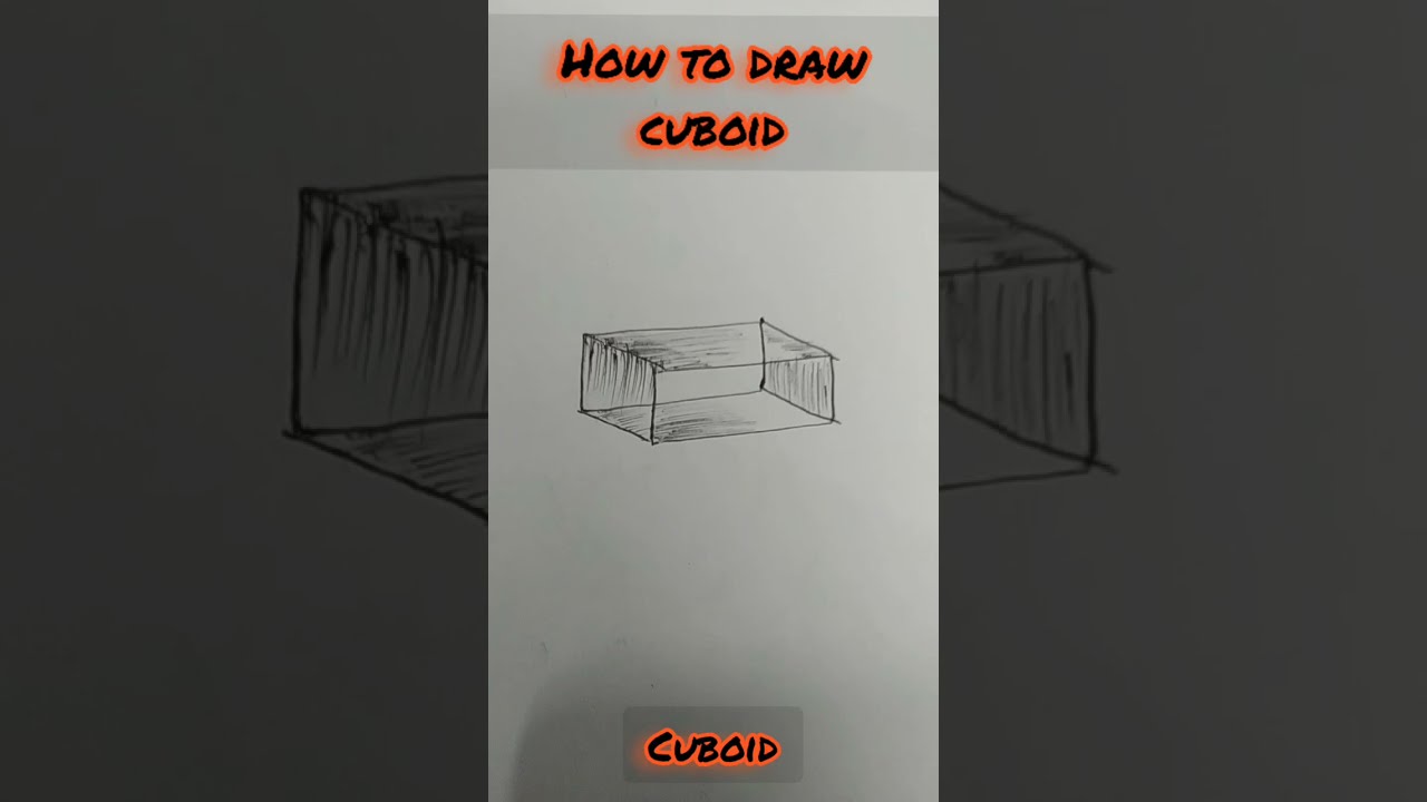 how to draw cuboid shape easy for kids 👈||SHORT||