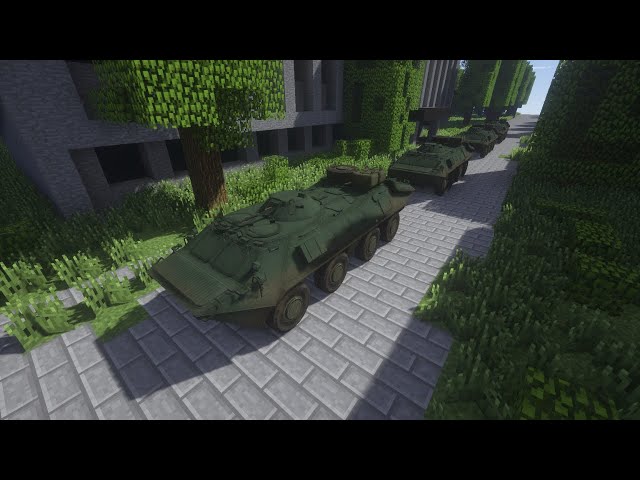 Mcheli addon: Russian and Ukrainian BTR-70 Minecraft Mod