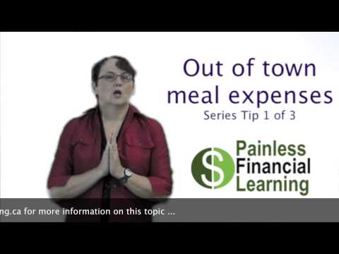 Tip Series 1 of 3 Can you deduct meal expenses when you are out of town on business