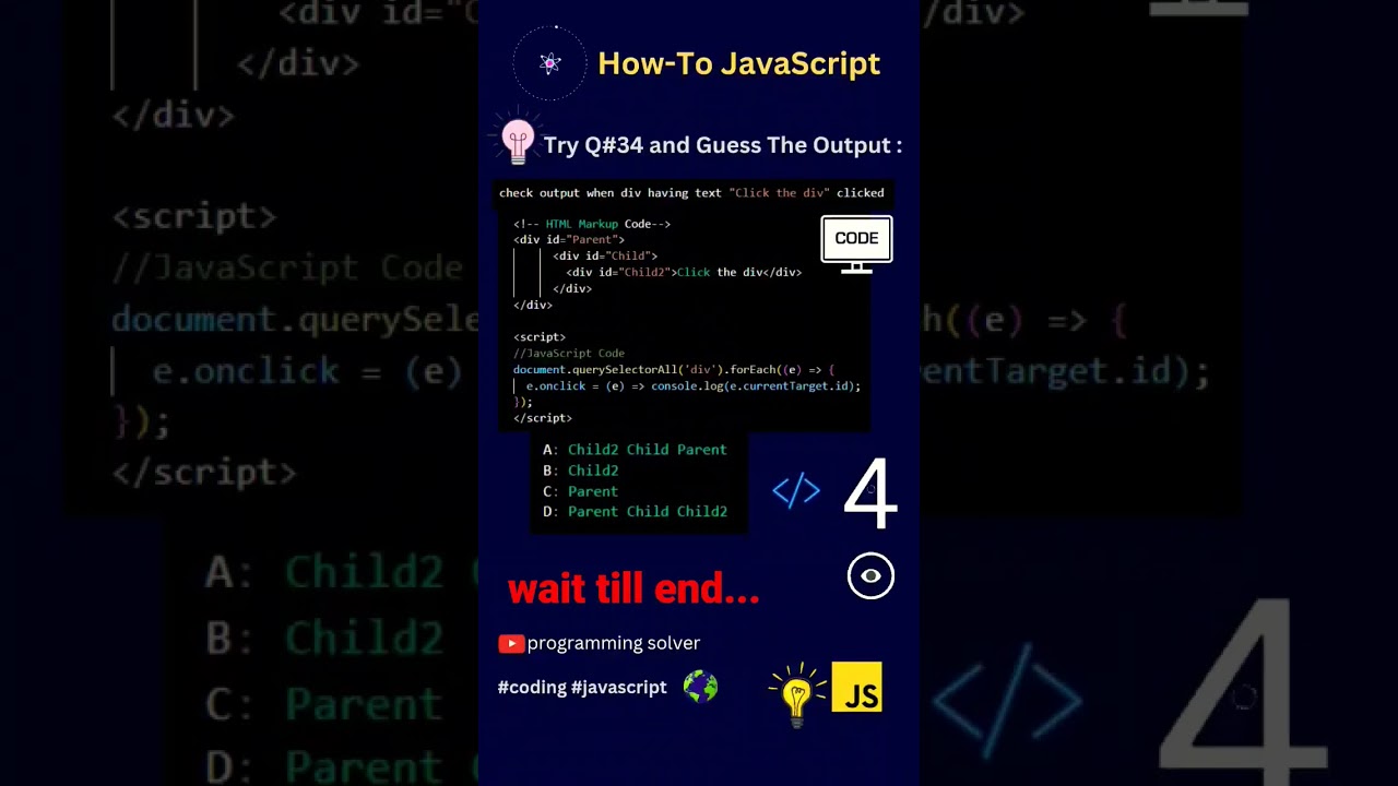 How To Code JavaScript Q#34, Try Solve & Guess The Output #shorts #coding #programming #javascript