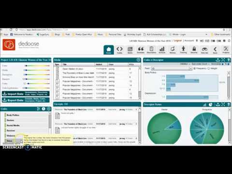Dedoose Tutorial