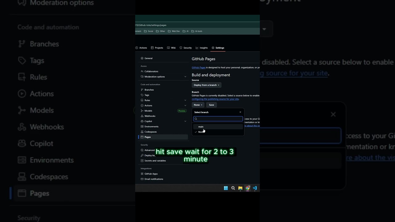 Host Your Website for FREE on GitHub Pages | Easy Tutorial (2025) #coding #shorts