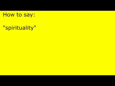 How to pronounce spirituality