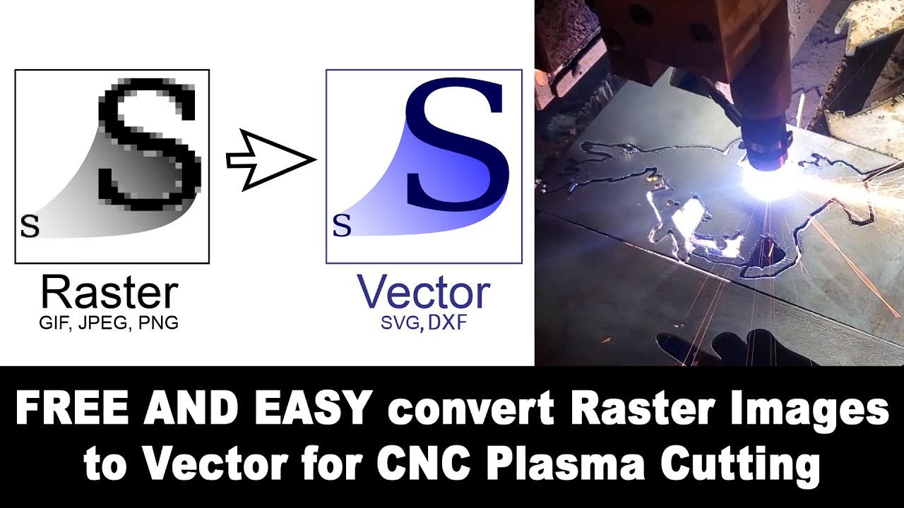 FREE AND EASY! - Convert Raster images to Vector - CNC Plasma Cutting