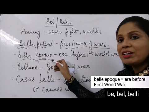 Class 13 #LearnEnglish #Vocabulary Root word - be, bel, belli #StayHome #WithMe