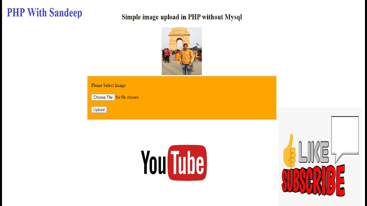 Simple image upload in PHP without using Mysql