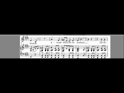 Lachen und Weinen Accompaniment Franz Schubert Low Voice E#