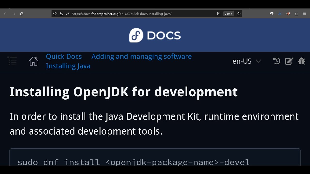 How to Install JDK for Development. Fedora, Nobara, and Redhat related.
